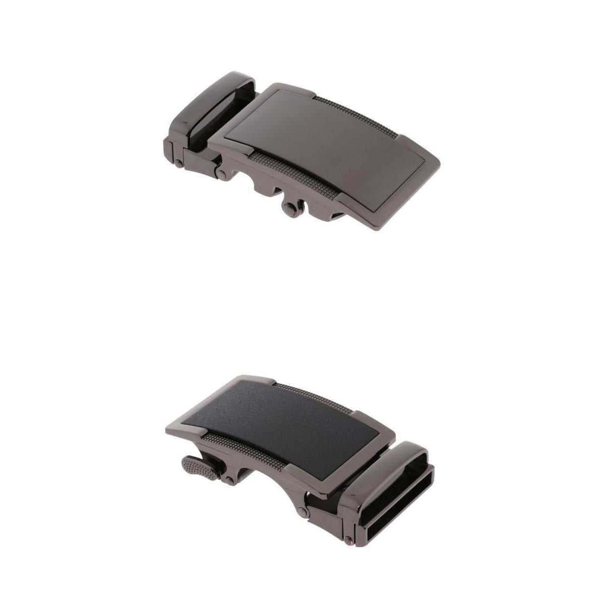 2 Style Men' Slide Buckle Ratchet Belt Buckle for Belt Strap +Black ...