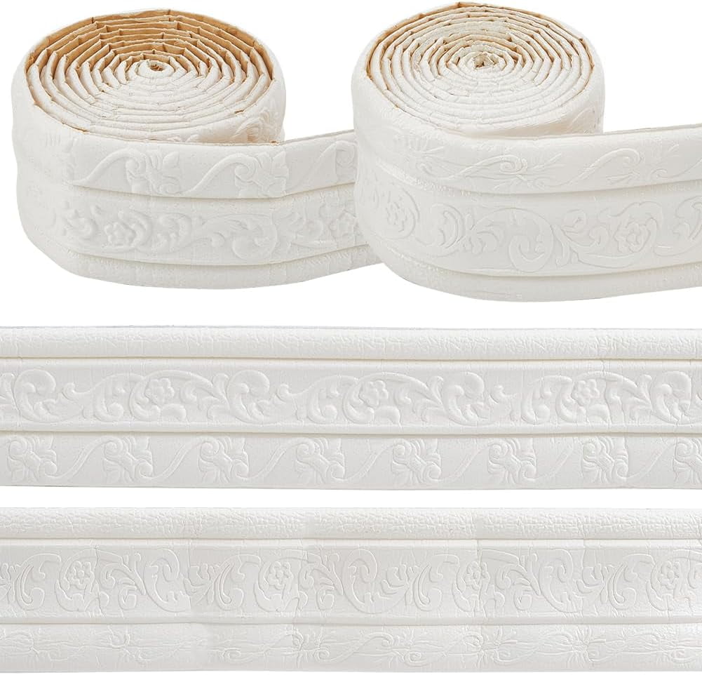 2 Styles 177x3.14x0.24'' Peel and Stick Wallpaper 3D Border Molding ...