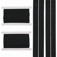 2 Styles 20mm Wide Black Silicone Non-Slip Elastic Band Rubber Stretch ...