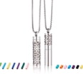 2 Styles 304 Stainless Steel Box Chain Hollow Column Perfume Bottle ...