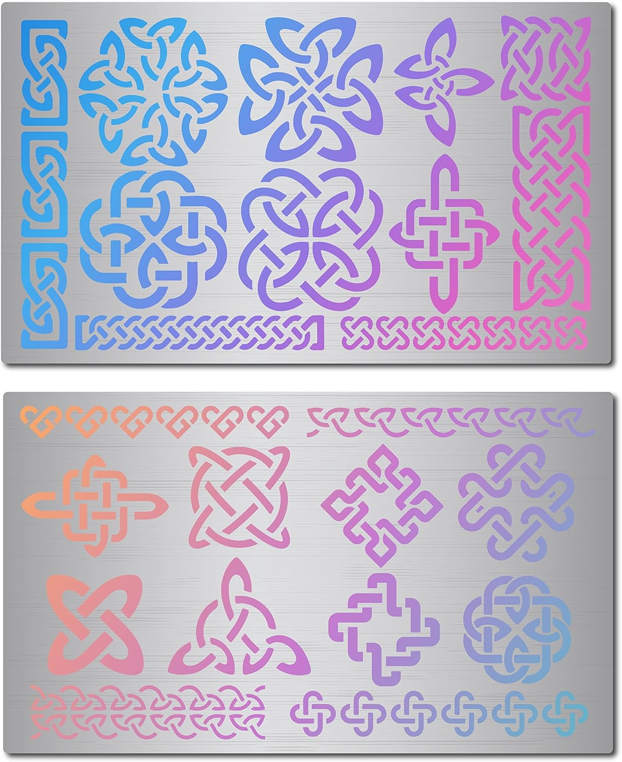 2 Styles 6" Celtic Knot Stencil Viking Symbol Witchery Reusable ...