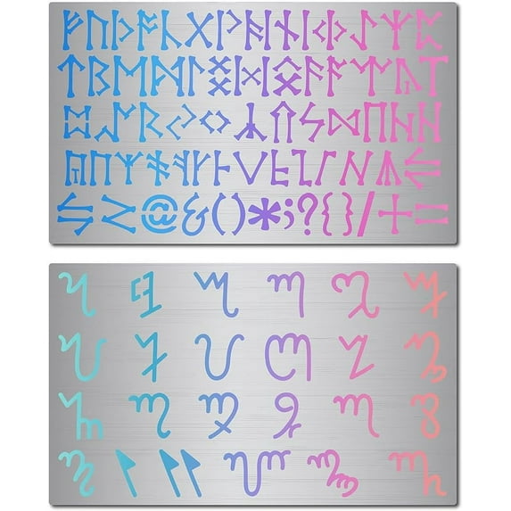 2 Styles 6" Metal Letter Symbols Stencil Constellation Sign Template ...