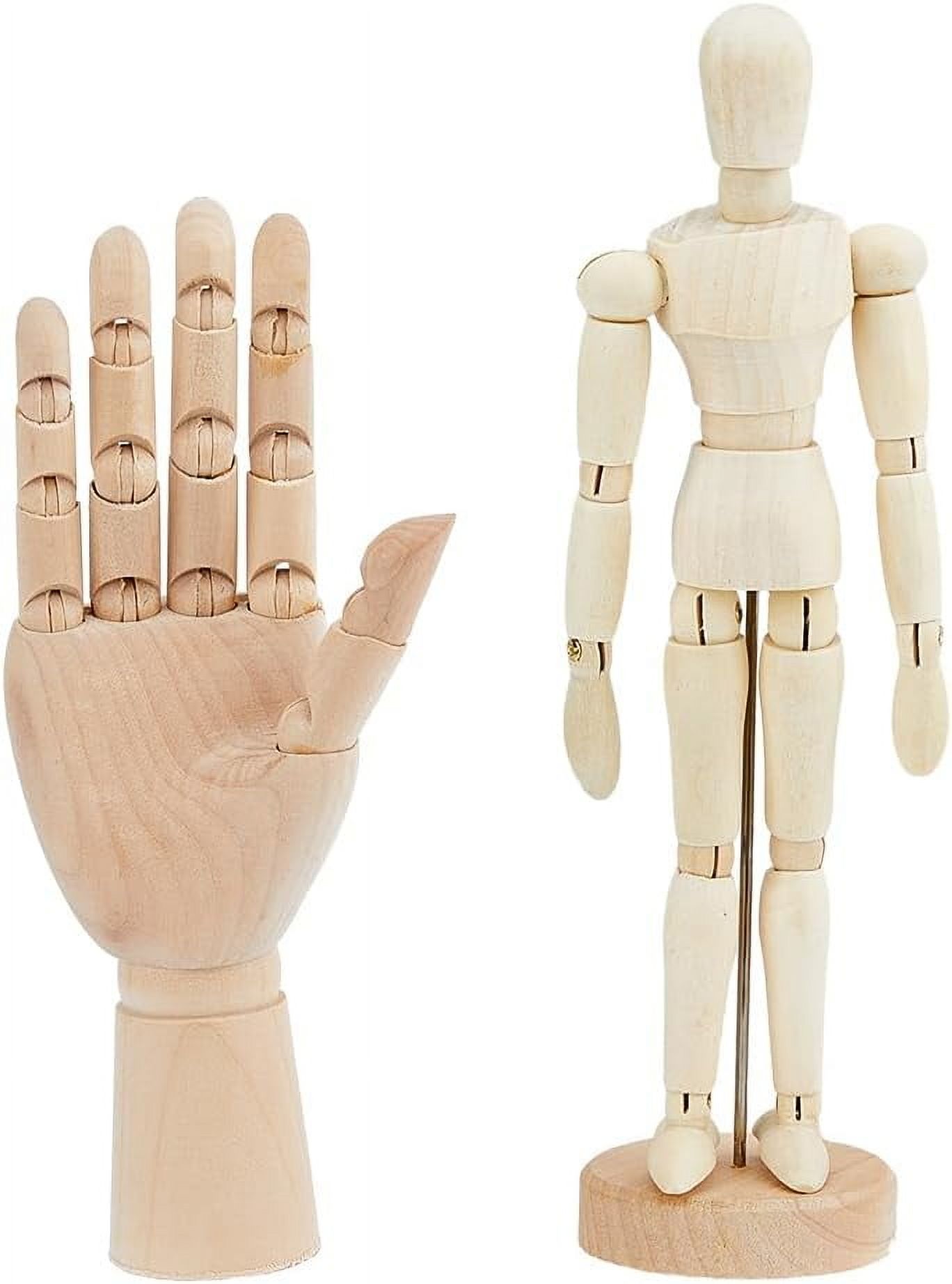 2 Styles Artist Mannequin Poseable Drawing Manikin and Wooden Flexible ...