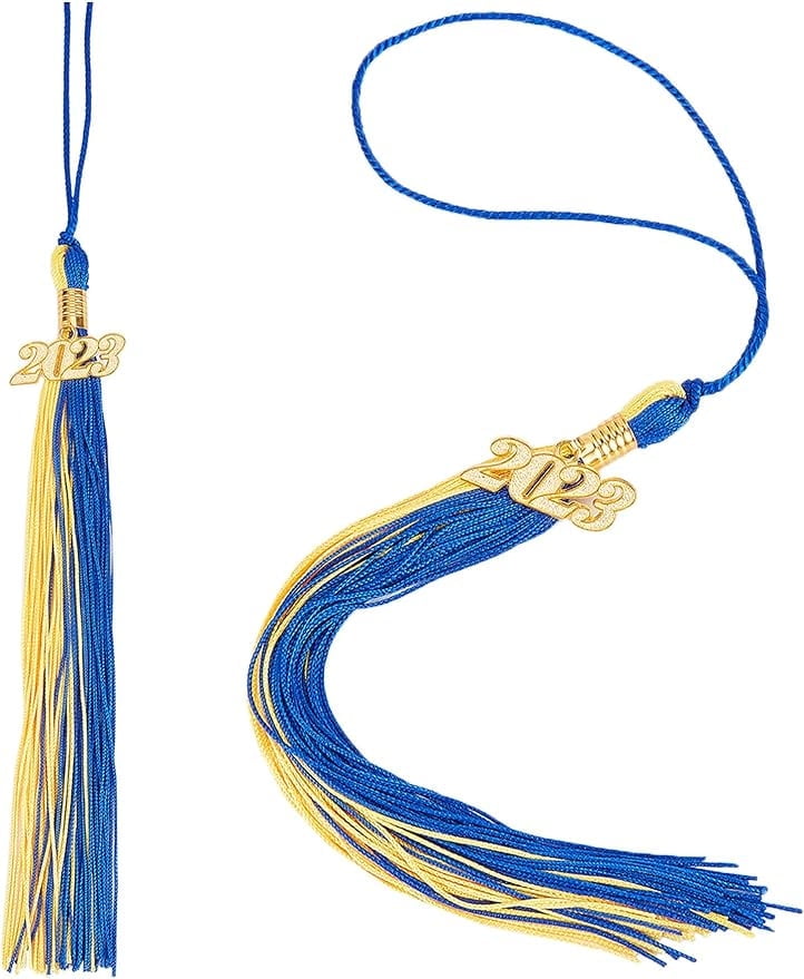 2 Styles Blue Yellow Graduation Tassel Charm 2023 Graduation Hat ...