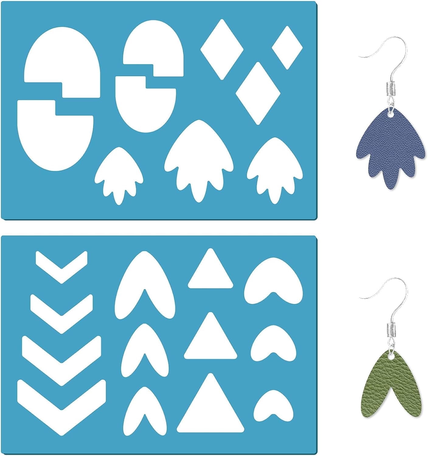 2 Styles Boho Jewelry Shape Template Arrow Love Heart Bohemian Earrings ...