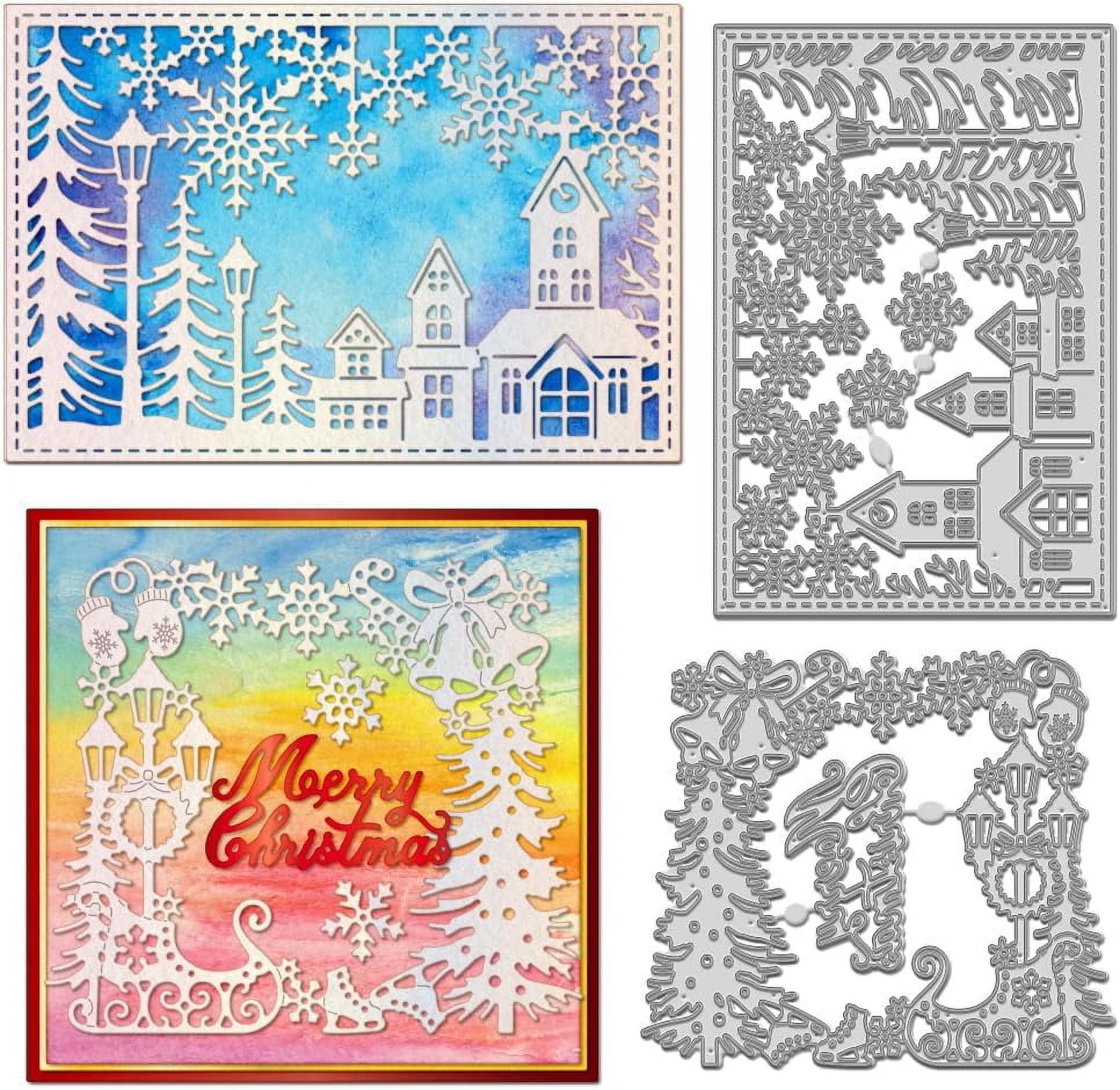 2 Styles Christmas Blessing Words Cutting Cut Die Mixed Merry Christmas ...