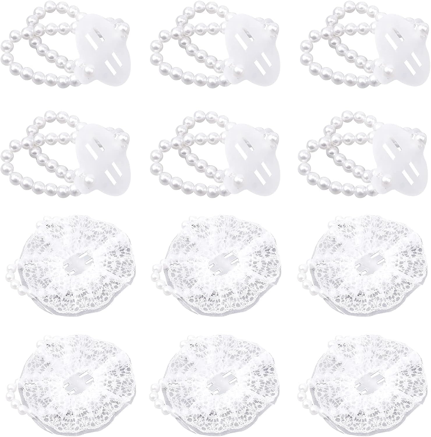 2 Styles Elastic Pearl Wrist Corsage Bands Wristlet Bracelet DIY Flower ...