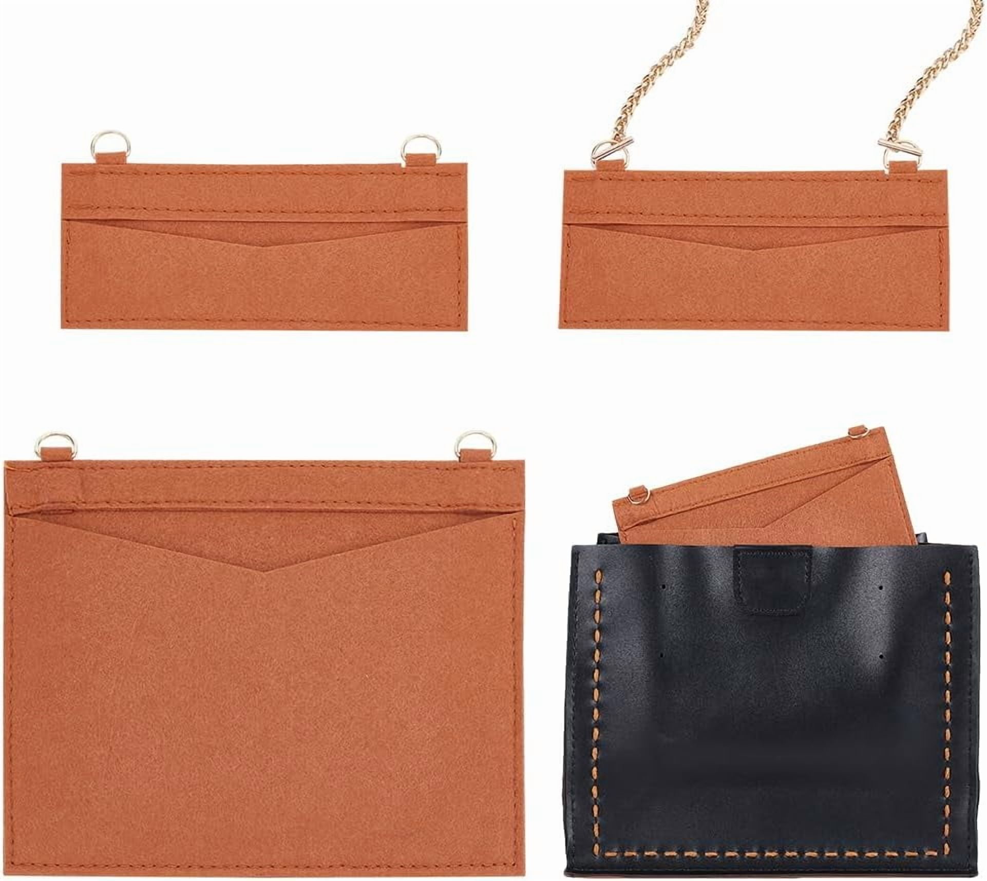 2 Styles Felt Organizer Insert for Purse Women Pouchette Wallet ...