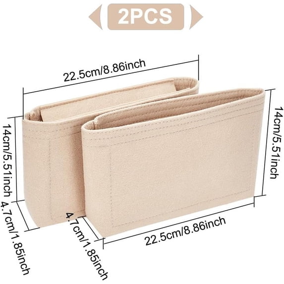 2 Styles Handbag Felt Organizer Insert Bucket Bag Organizer Insert with ...