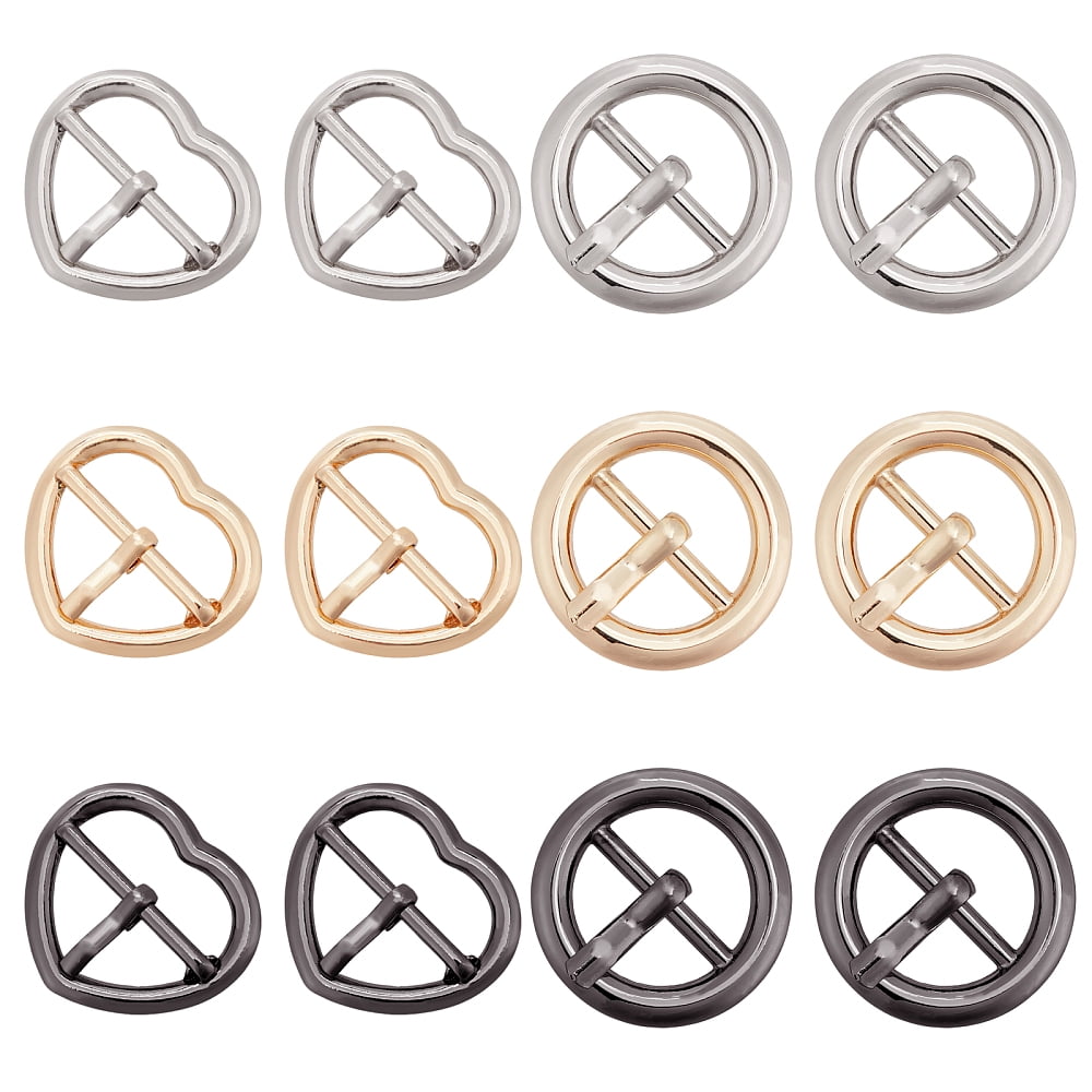 2 Styles Metal Slide Buckles 1 Inch Metal Roller Buckles Triglides ...