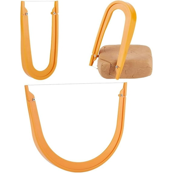 2 Styles Pottery Clay Wire Cutter Yellow Ceramic Cutting Tools with ...