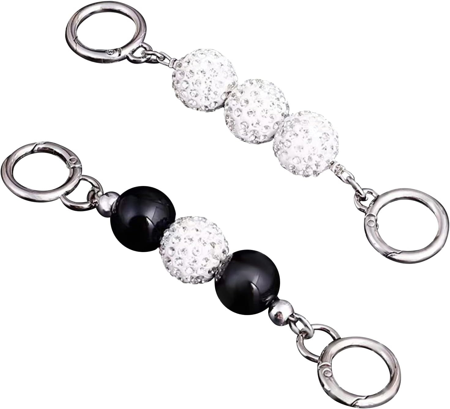 2 Styles Purse Chain Strap Bead Extenders Metal Handbag Strap Extension ...