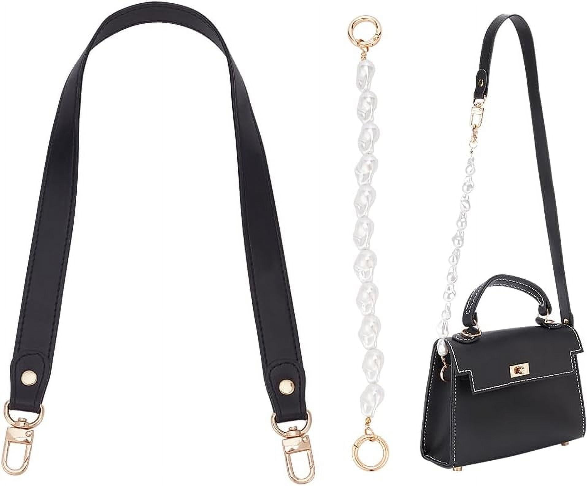 2 Styles Purse Chain Strap Kits 23.6 Inch Short PU Leather Handbag ...