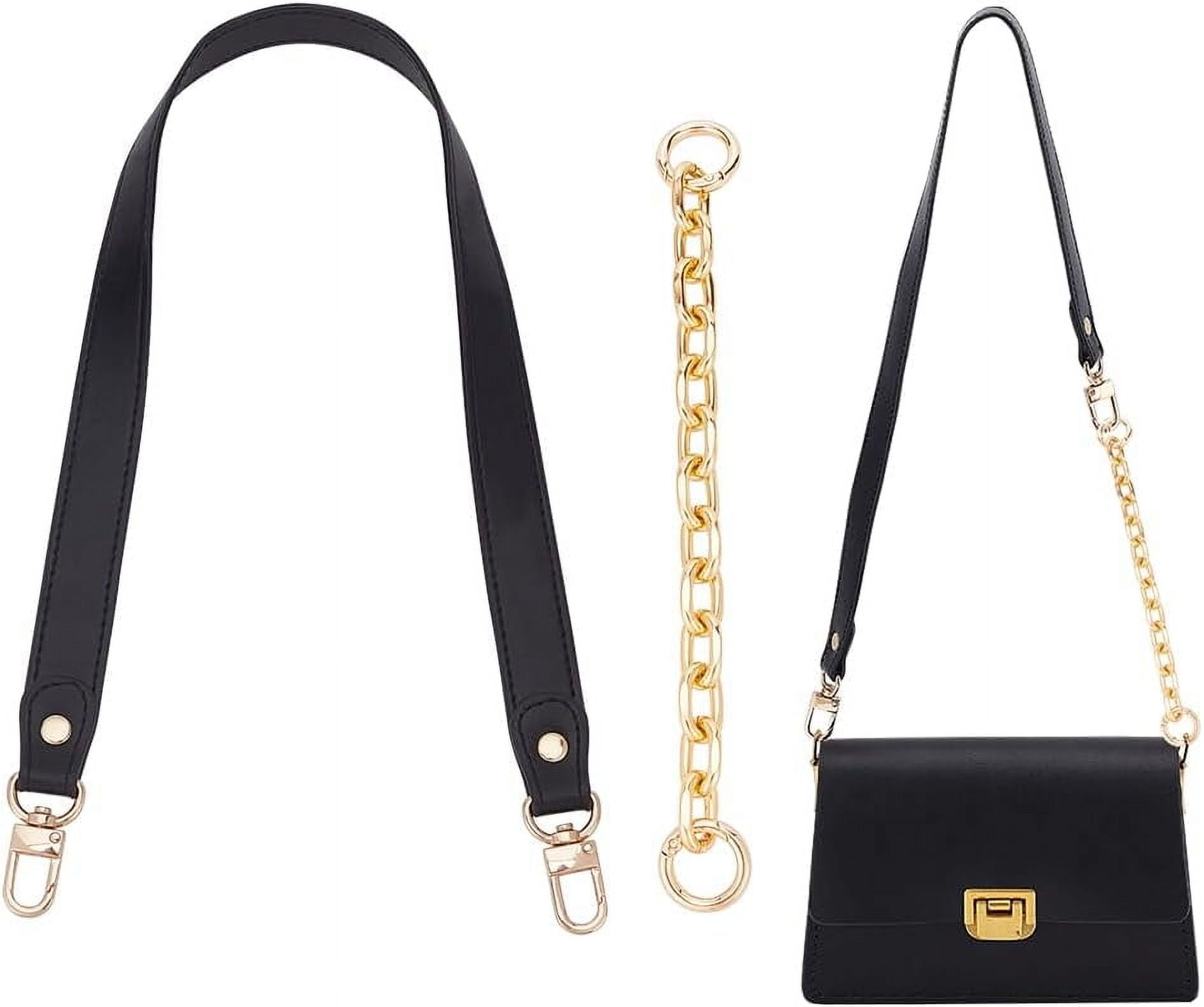 2 Styles Purse Chain Strap Kits 23.6 Inch Short PU Leather Handbag ...