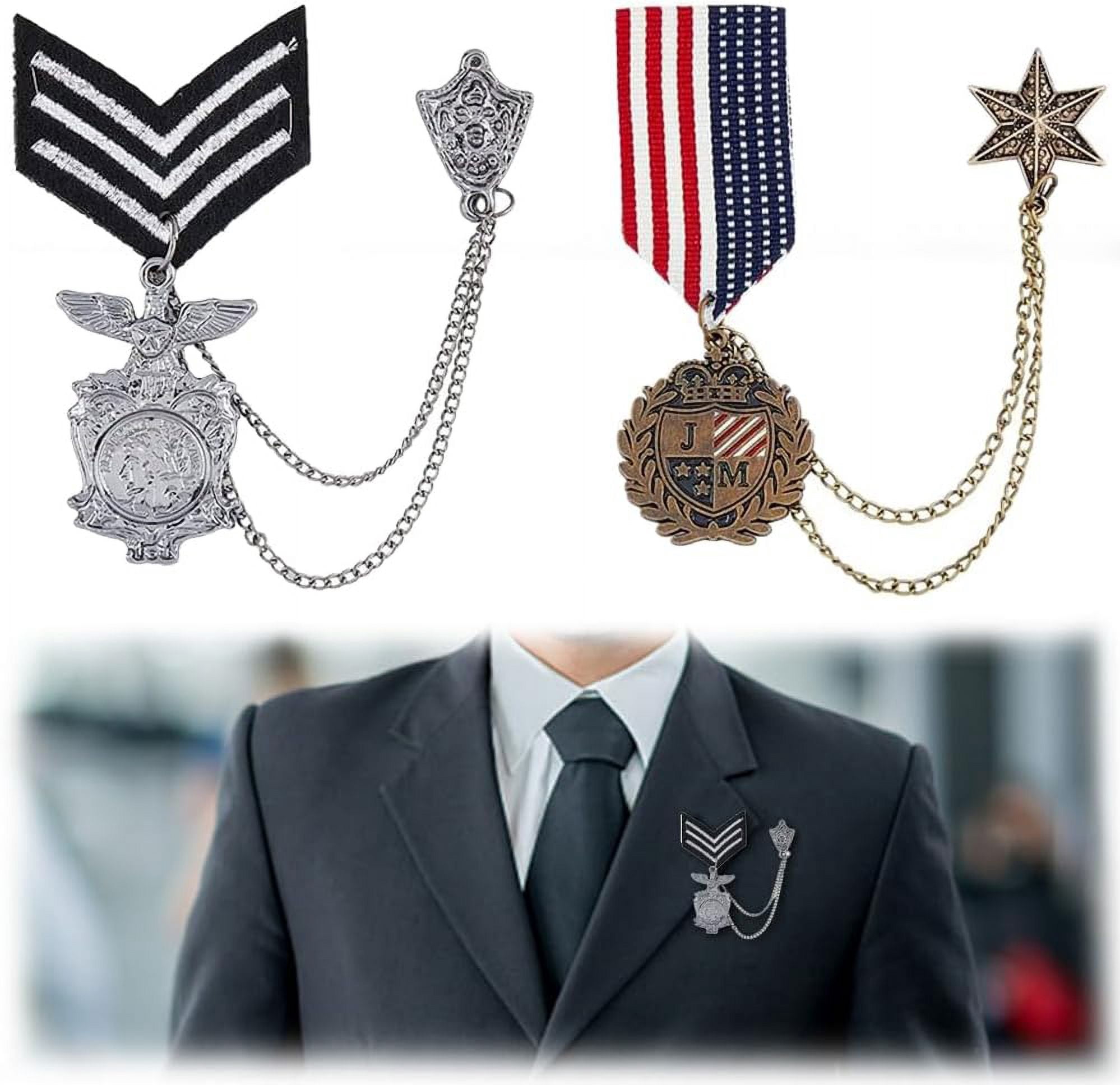 2 Styles Republique Francaise Eagle Hanging Charms Lapel Pins Military ...
