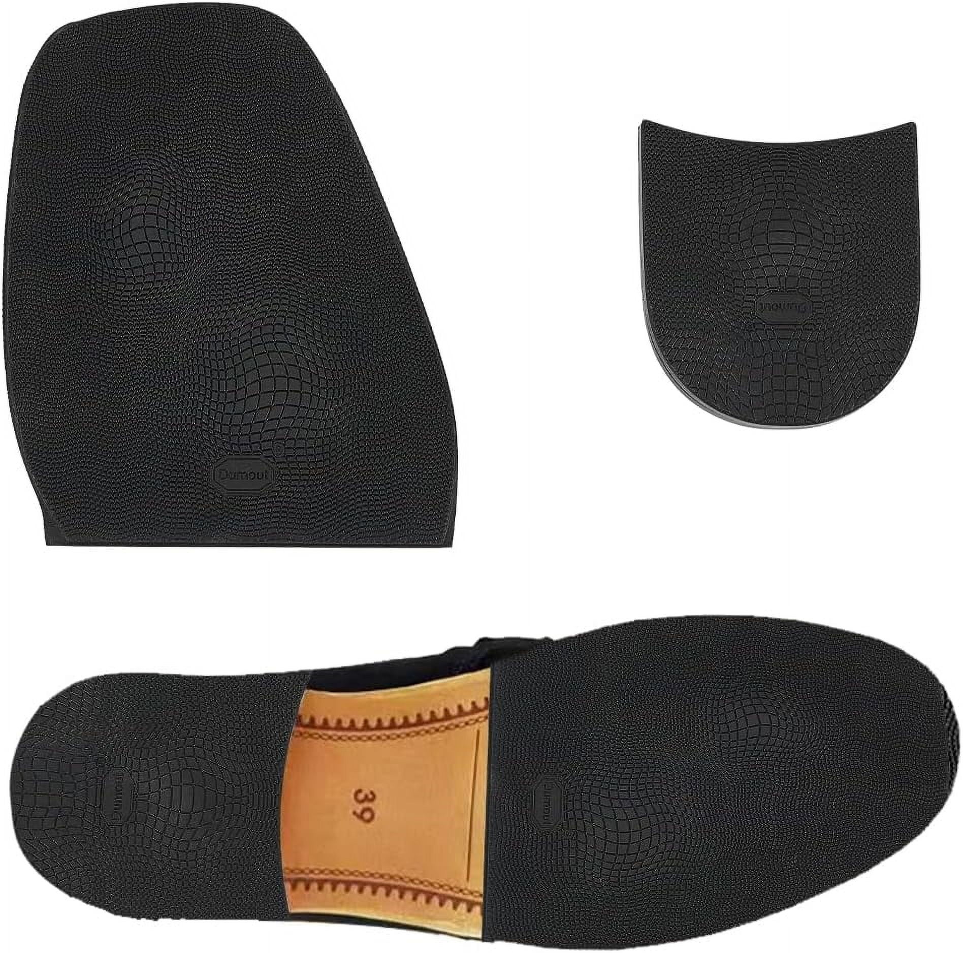 2 Styles Shoe Soles Repair Replacement Rubber Non-Slip Shoe Heel Bottom ...