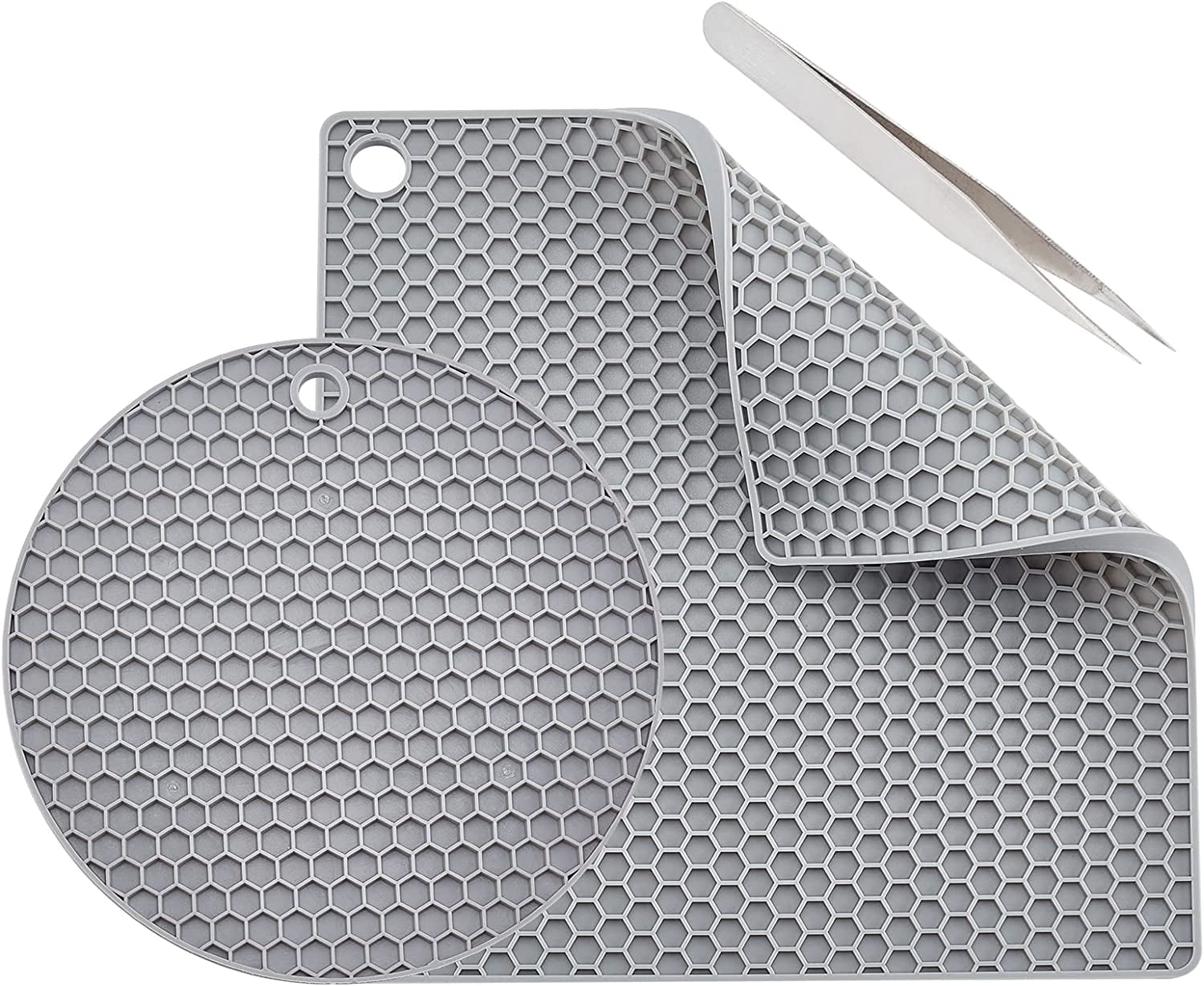 2 Styles Silicone Doming Mats Round Square Resin Doming Mats Heat ...