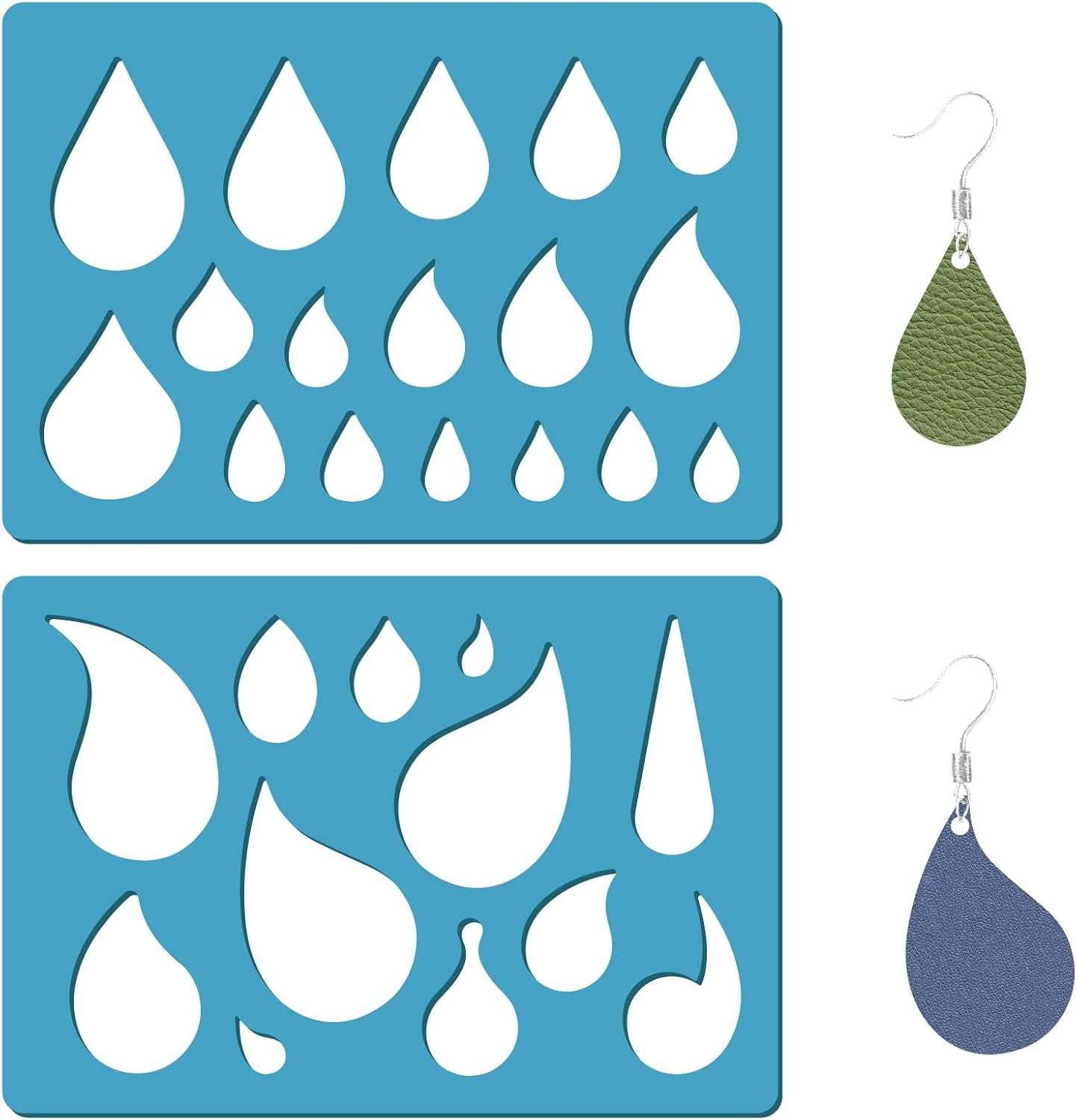 2 Styles Teardrop Earring Making Template Reusable Diamond Jewelry ...