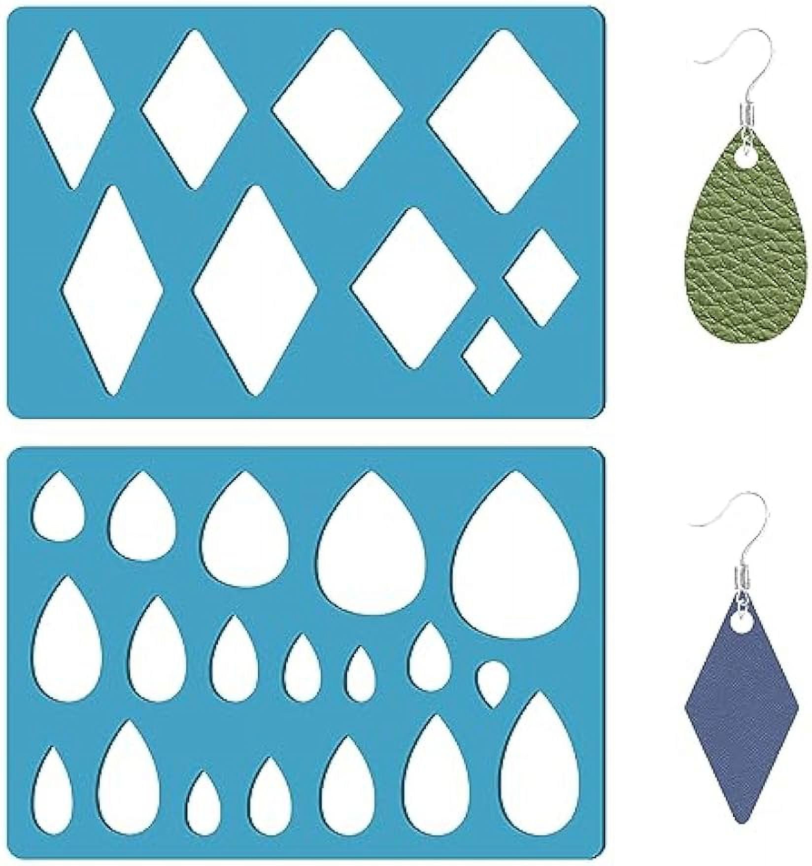 2 Styles Teardrop Earring Template Reusable Diamond Jewelry Shape ...