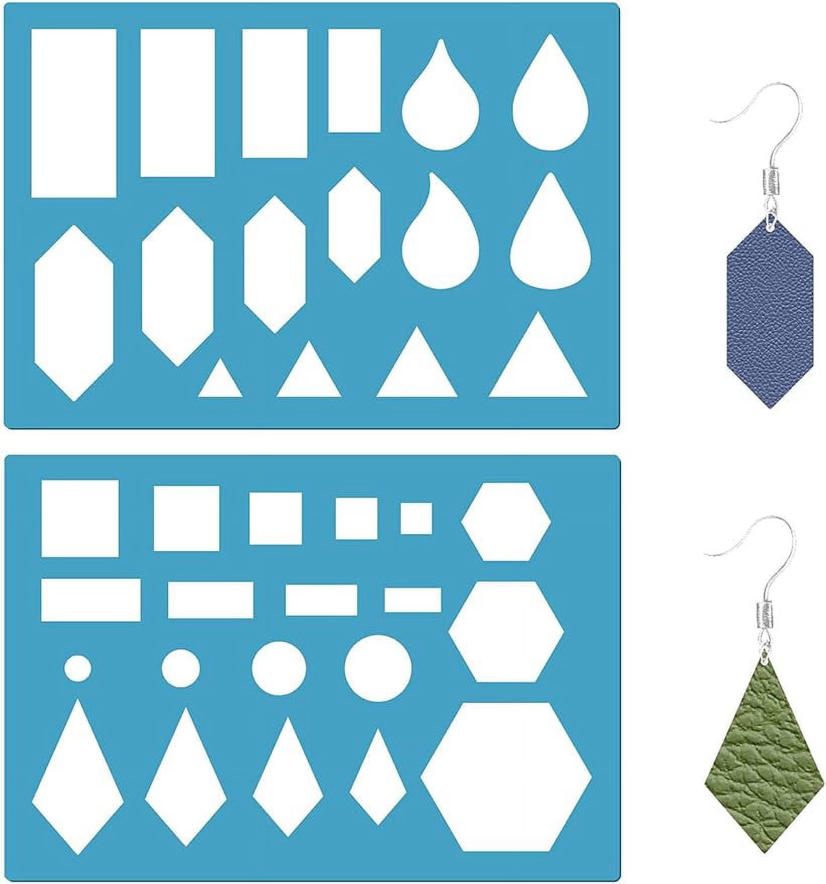 2 Styles Teardrop Earrings Making Template Geometry Stencil Reusable ...