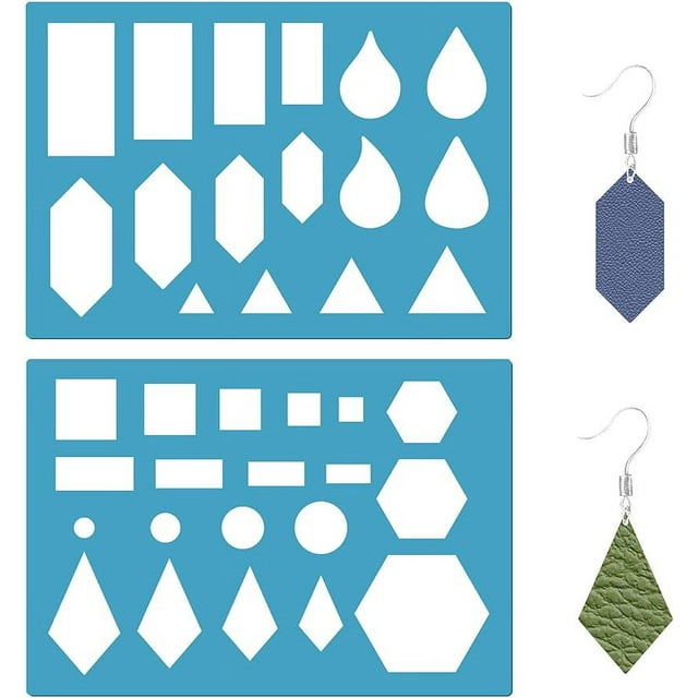 2 Styles Teardrop Earrings Making Template Geometry Stencil Reusable ...