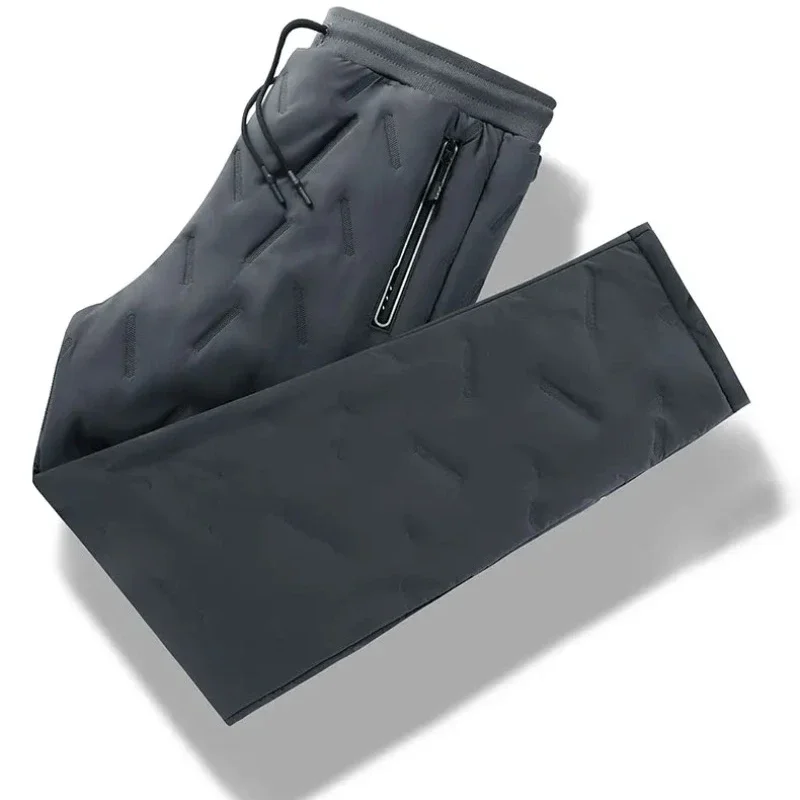 2 Styles!Thicken Sweatpants Men Winter Warm Lambswool Outdoors Casual ...