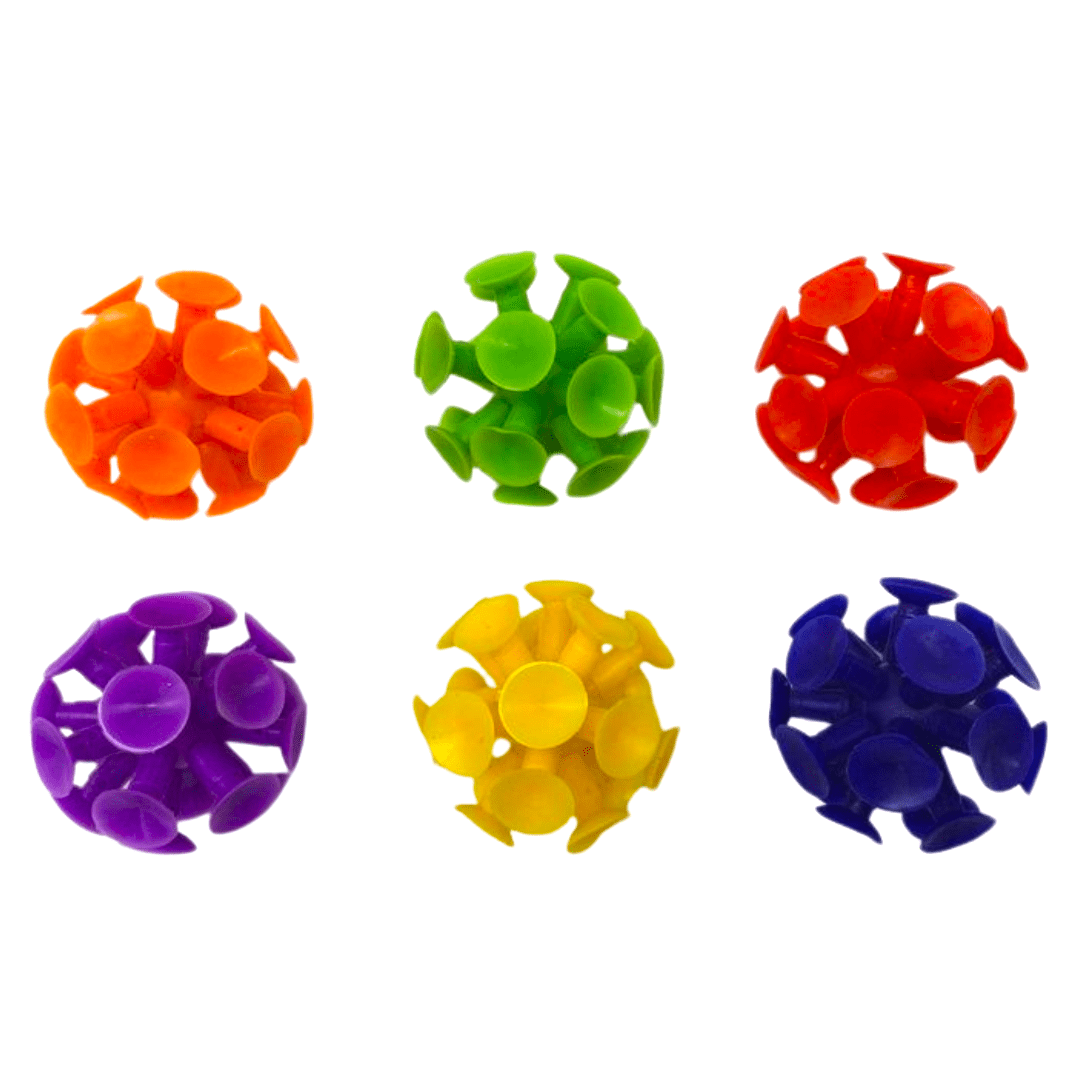 2" Suction Cup Ball - Assorted Colors (Pack of 6) - Walmart.com