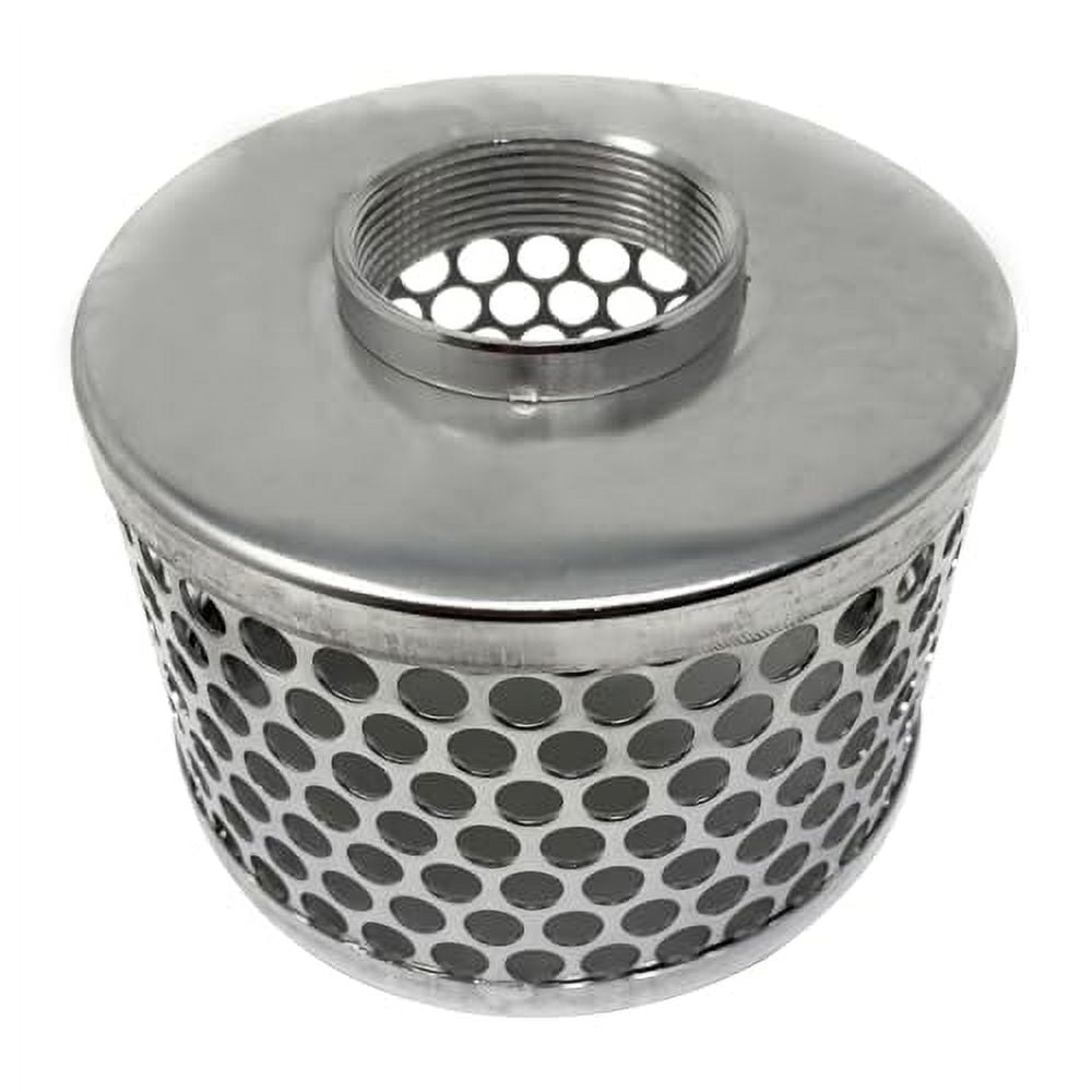 2" Suction Strainer, Round Hole, Stainless Steel (STR-RH200) - Walmart.com