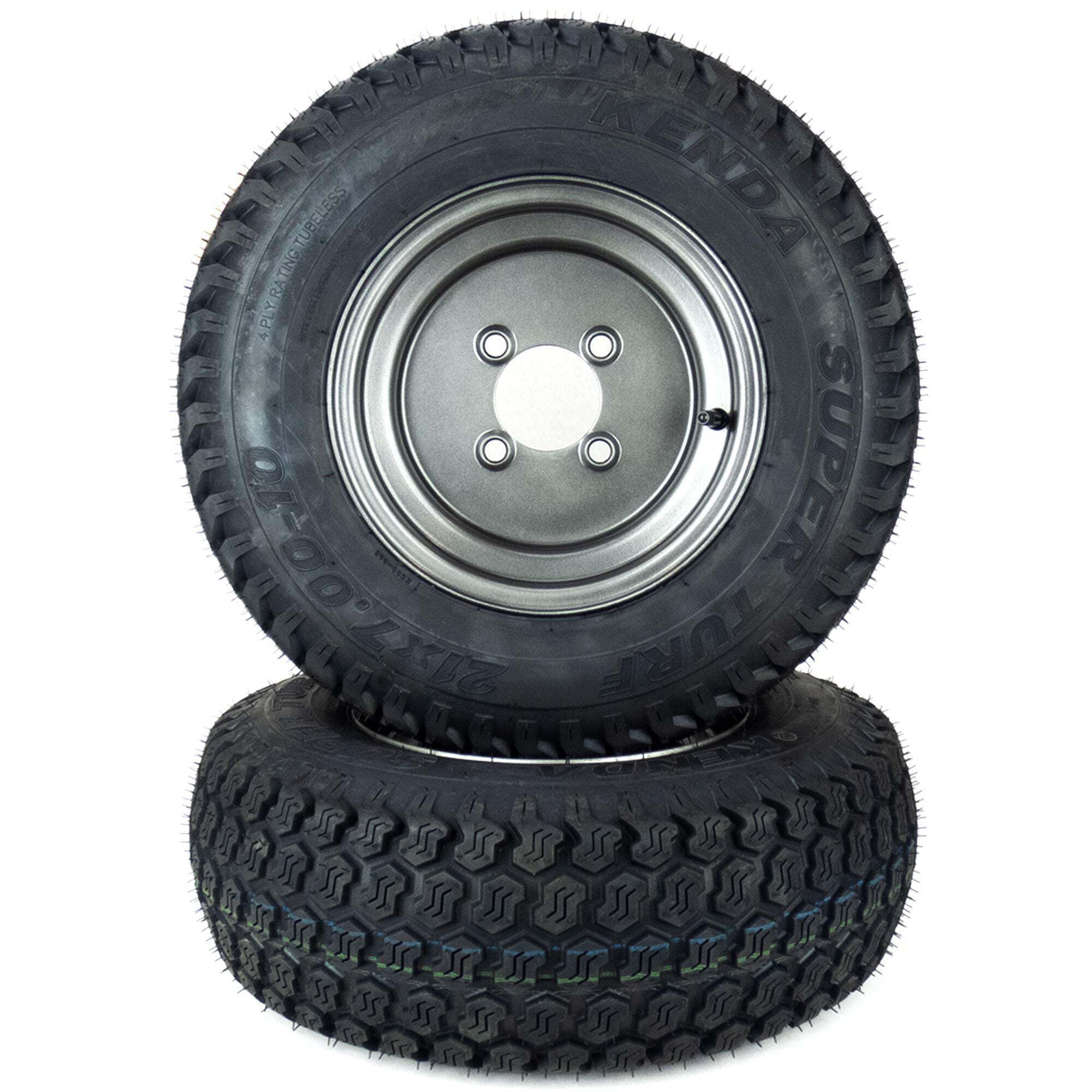 (2) Super Turf Tire Assemblies 21x7.00-10 Fits Gravely Compact Pro 34 ...