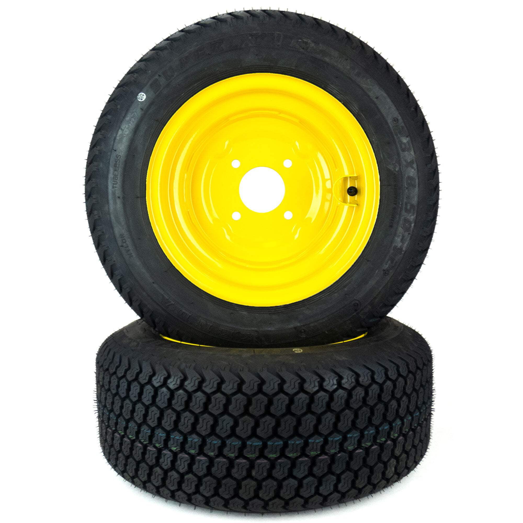 John Deere Super Turf Front Tire Assemblies 23x8.50-12 with Heavy Duty 4 Lug Wheels, Fits 2025R ...