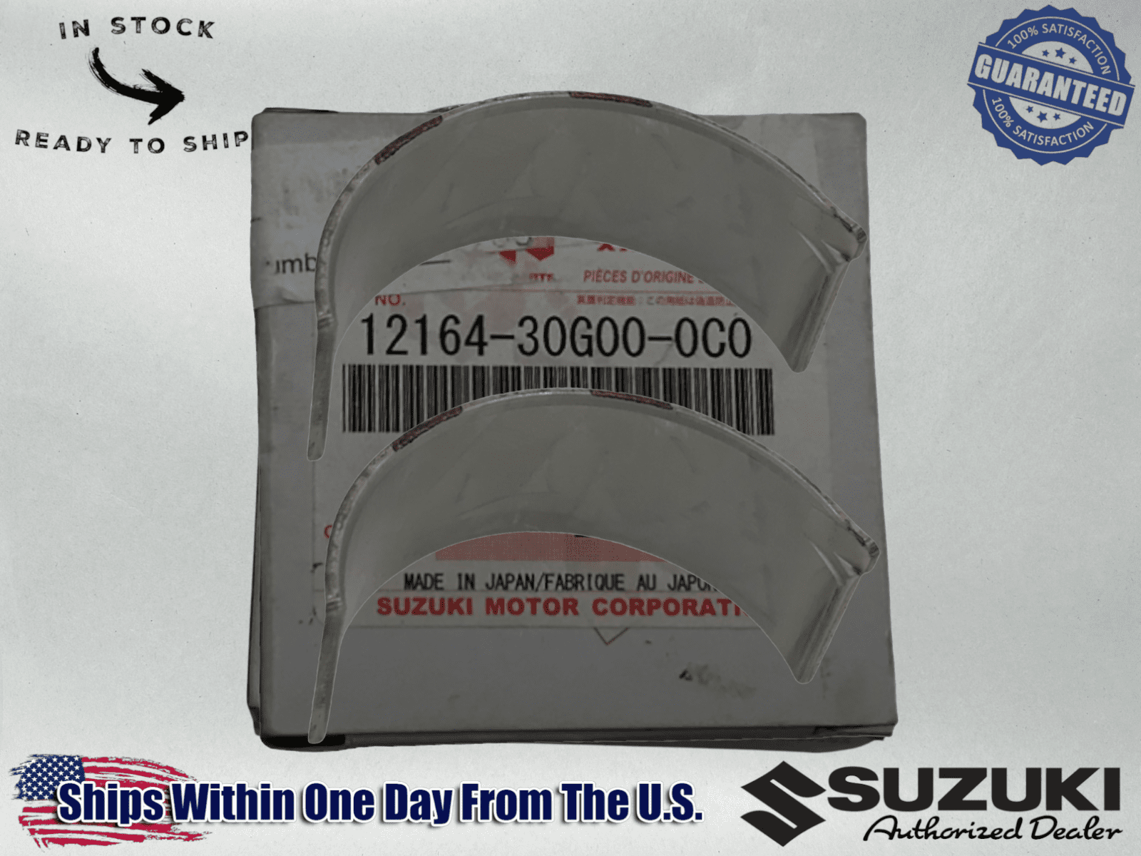 2 Suzuki Genuine OEM 2004-24 GSX-R750 BROWN CRANK PIN BEARINGS 12164 ...