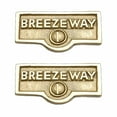 2 Switch Plate Tags BREEZEWAY Name Signs Labels Brass Traditional ...