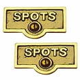 2 Switch Plate Tags SPOTS Name Signs Labels Lacquered Brass Traditional ...