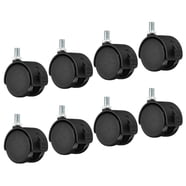 Uxcell Furniture Casters 1.5 Inch Nylon M10 x 15mm Threaded Stem Swivel ...
