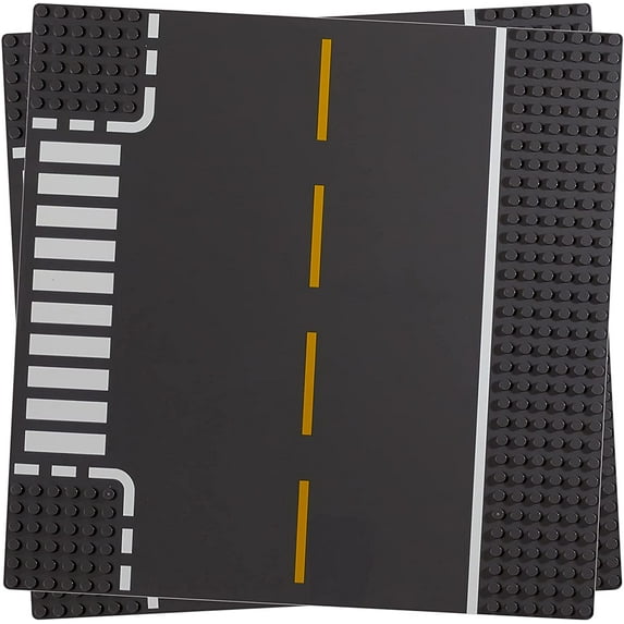 Apostrophe Games 2 T-Junction Road Building Block Baseplates, 32x32 ...