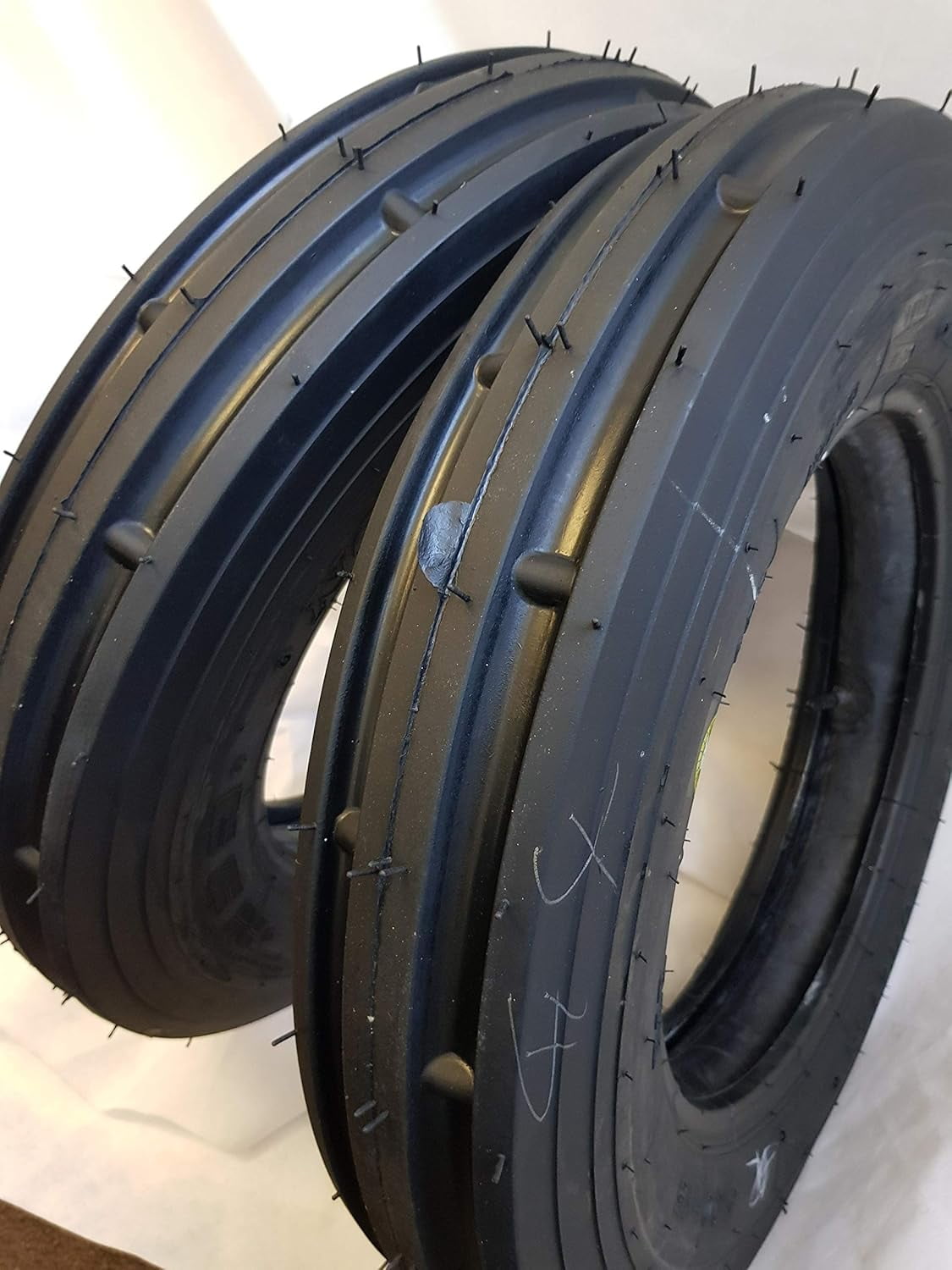 (2 TIRES & TUBES) NEW ROAD CREW 5.00-15 ST1 TRACTOR TIRES 3 RIB 6 PR ...