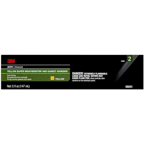 2 TUBES 3M SUPER WEATHERSTRIP & GASKET ADHESIVE YELLOW 5 OZ TUBES USA ...