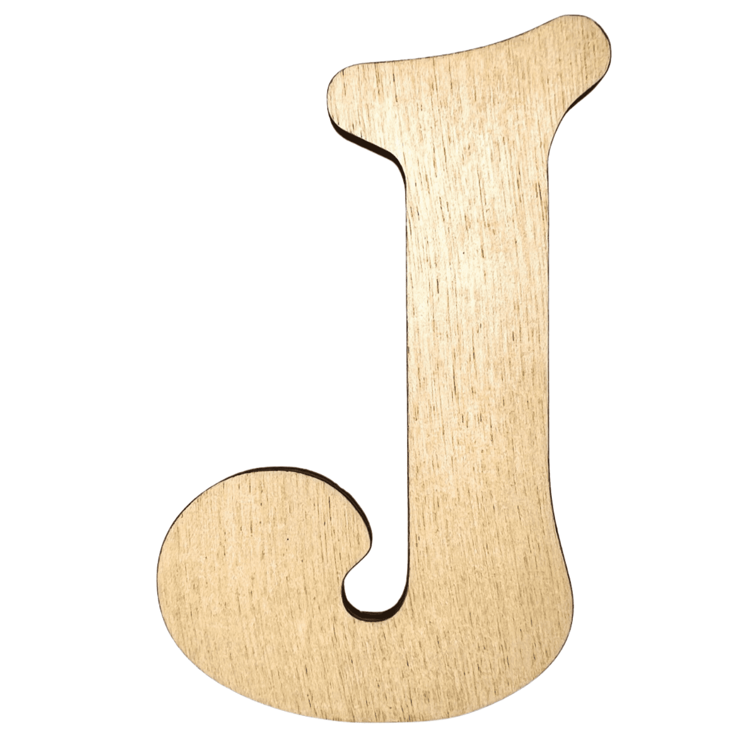 2" Tall Birch Plywood Letter J | 1/4" Thick | Krafty Supply Letters ...