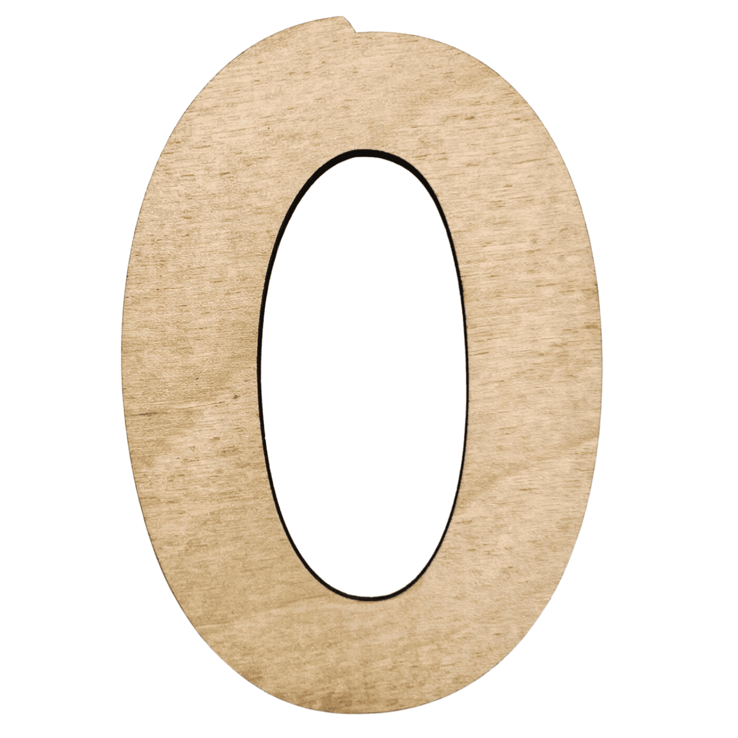 2" Tall Birch Wood Number 0 | 1/4" Thick | Unfinished Craft Letters ...