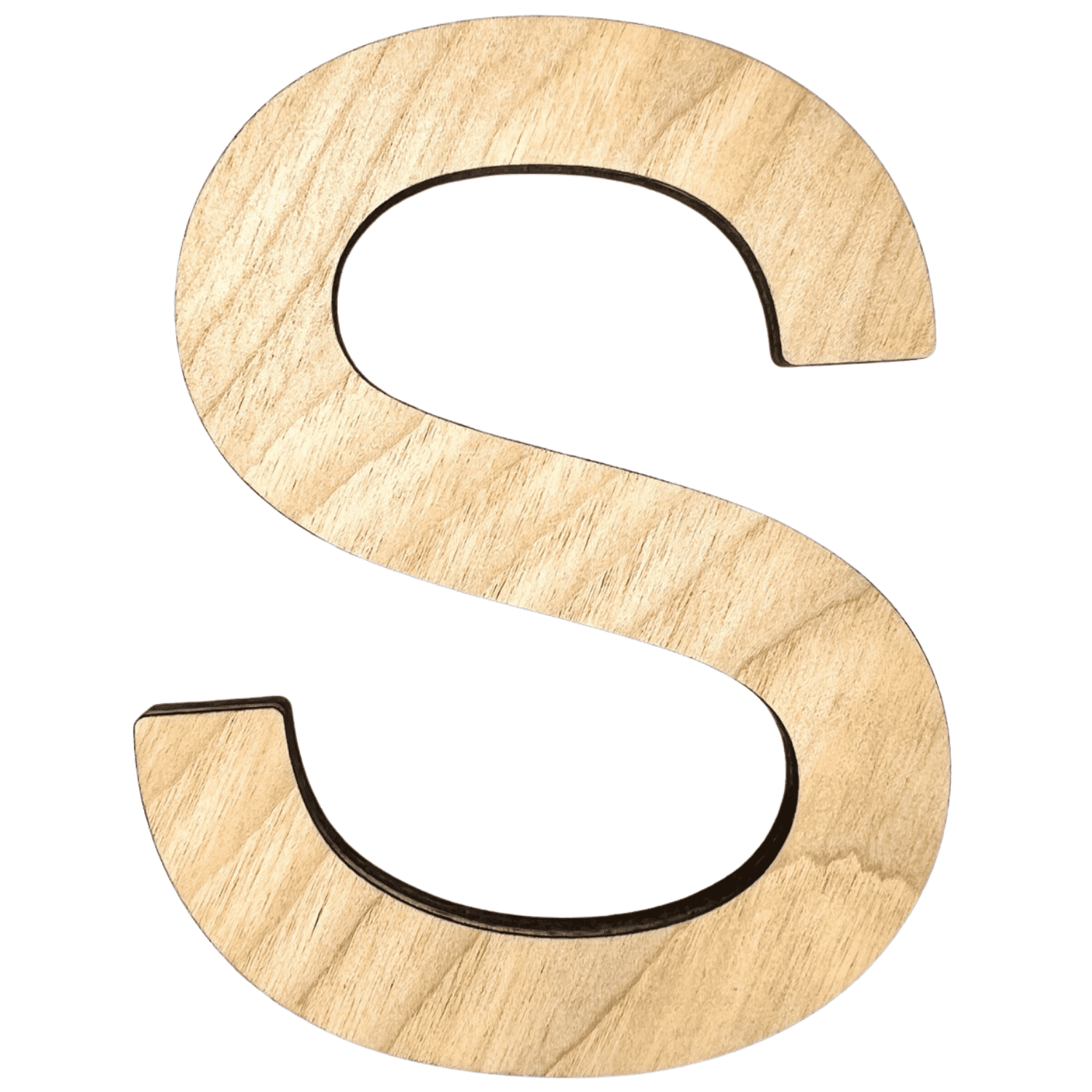 2" Tall MDF Letter S | 1/4" Thick Birch | Krafty Supply Letters | Arial ...
