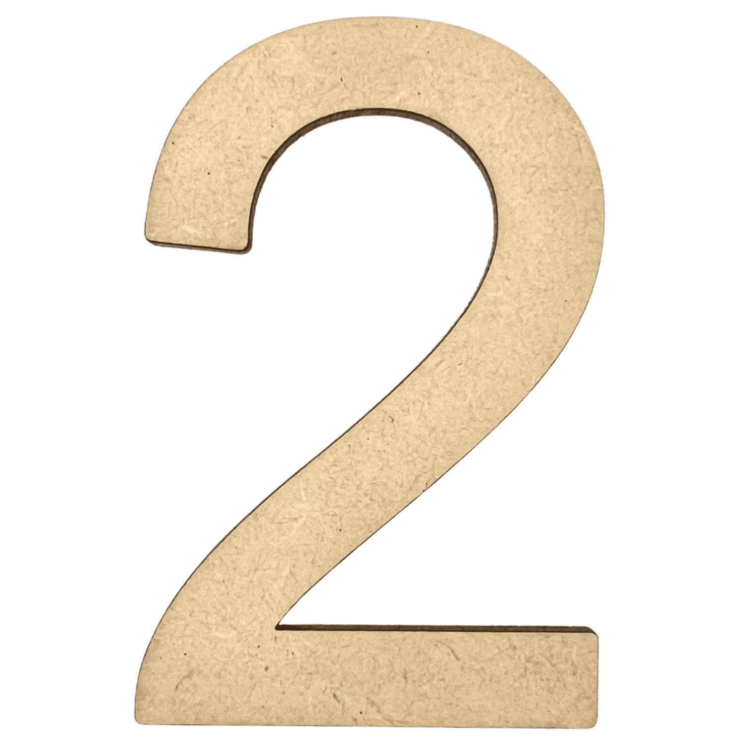 2" Tall MDF Number 2| 1/4" Thick | Krafty Supply Letters | Arial ...