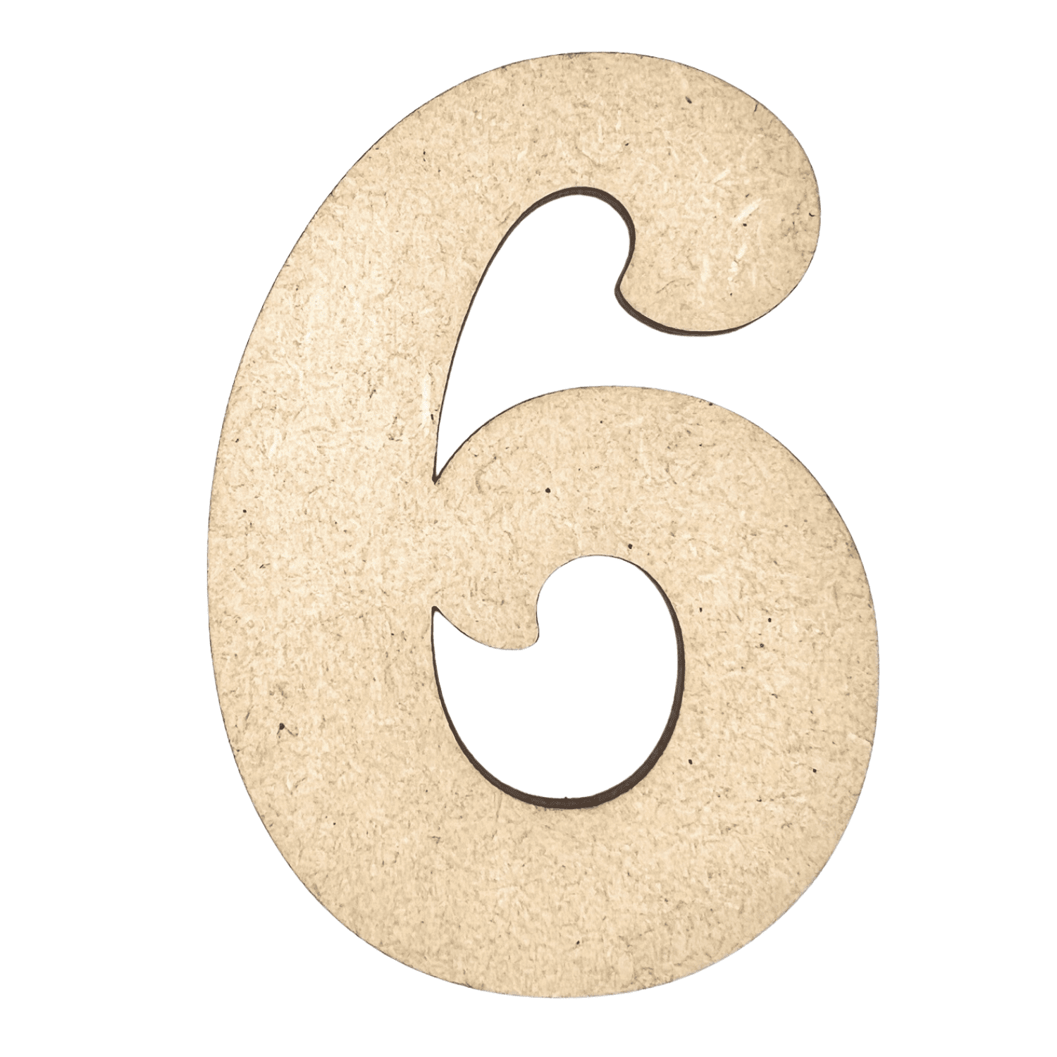 2" Tall MDF Number 6 | 1/8" Thick | Krafty Supply Letters | Beltorian ...