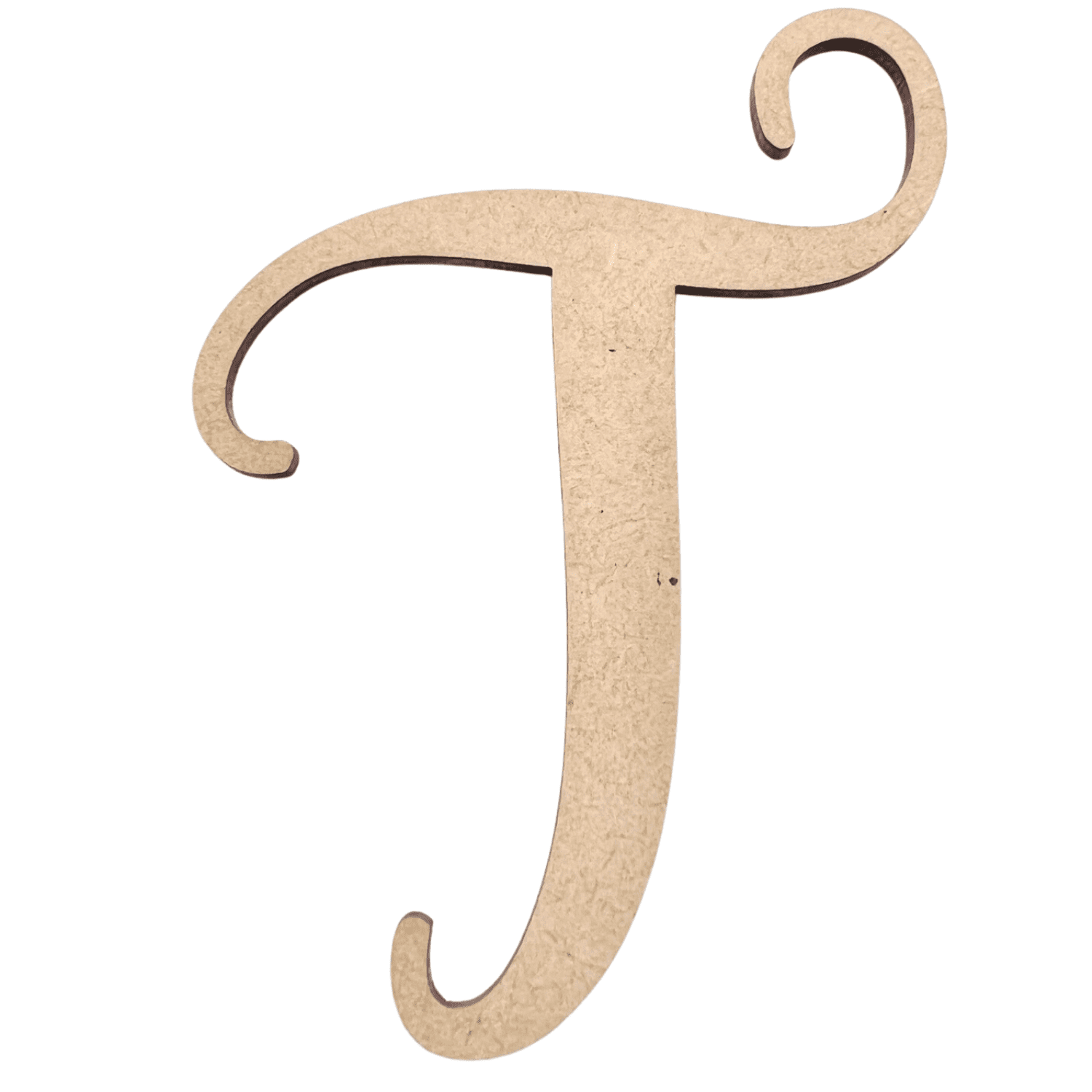 2" Tall MDF Wood Letter T | 1/4" Thick | Unfinished Craft Letters ...