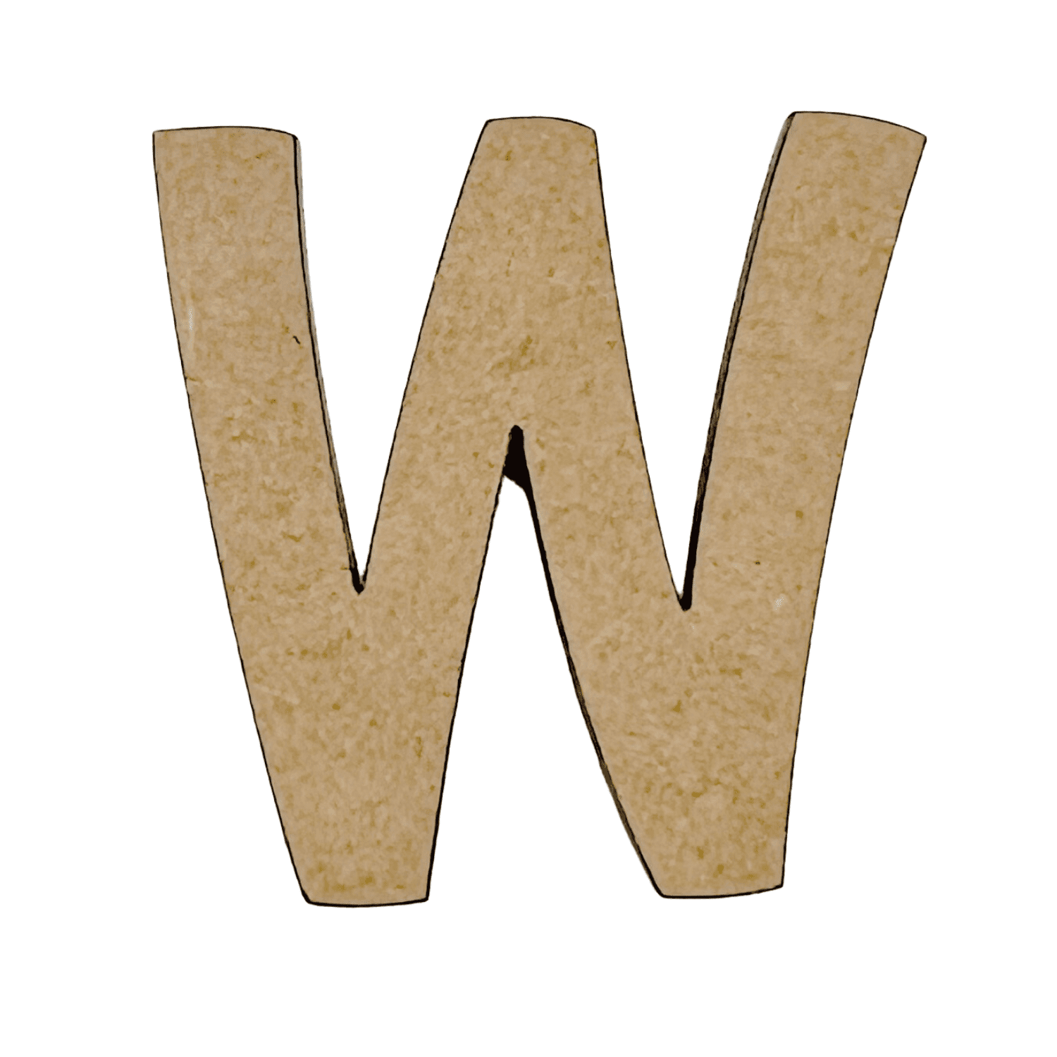 2" Tall MDF Wood Letter W | 1/4" Thick | Unfinished Craft Letters ...