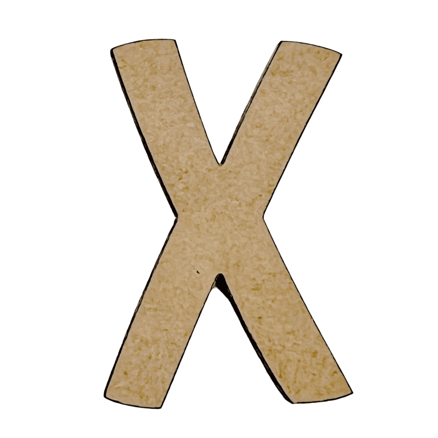 2" Tall MDF Wood Letter X | 1/4" Thick | Unfinished Craft Letters ...