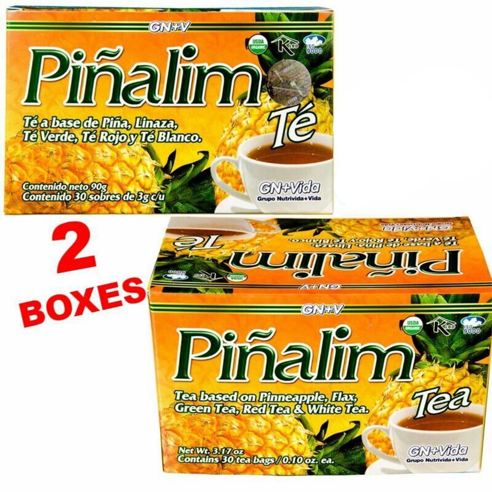 GN+Vida Pinalim Pineapple Diet Tea, Weight Loss, 60 Day Supply, 2 Boxes ...