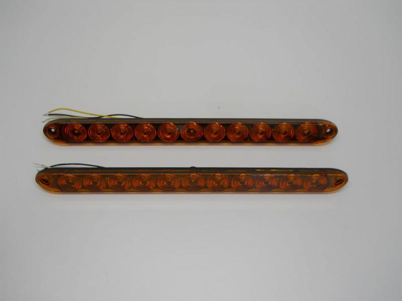 (2) 15" Amber/Amber Lens LED Turn Brake Marker Light Bar Truck Trailer ...