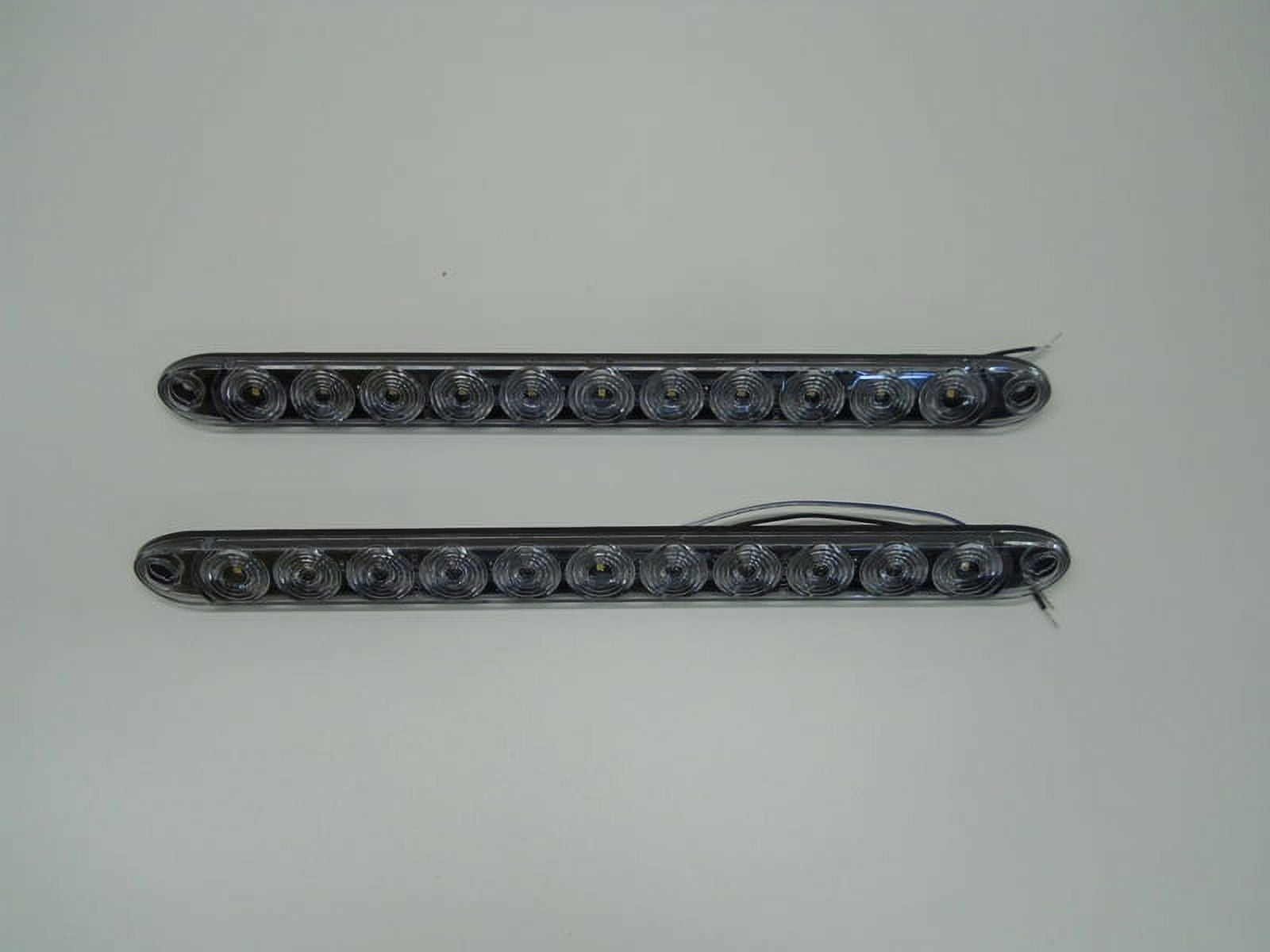 (2) Tecniq Slimline White LED Back Up Tail Reverse Light Trailer RV ...