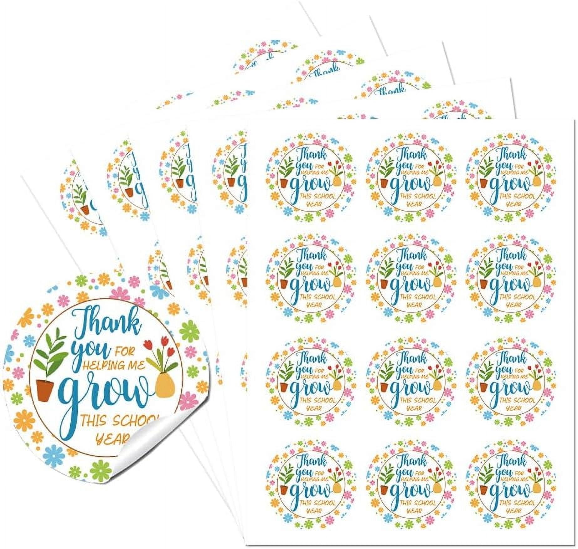 2" Thank You for Helping Me Grow This School Year Sticker Labels 60Pcs ...