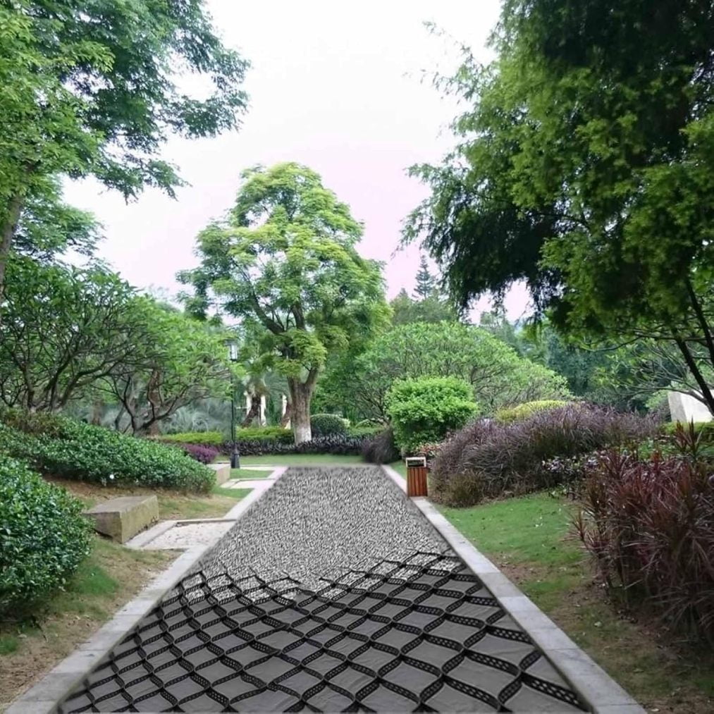 2" Thick Geogrid Permeable Pavers 7 X 13 FT, Heavy Load Resistance ...
